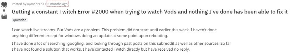 Twitch error 2000: network error -how to fix - StreamDiag