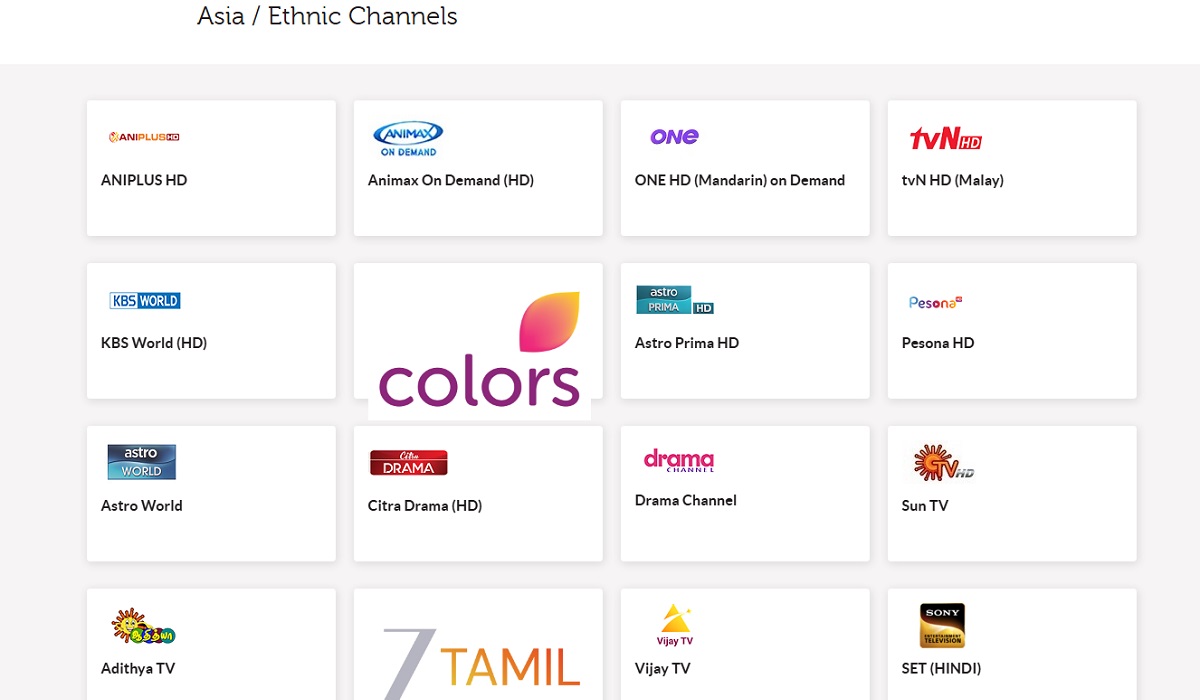 List of all Singtel TV channels - StreamDiag