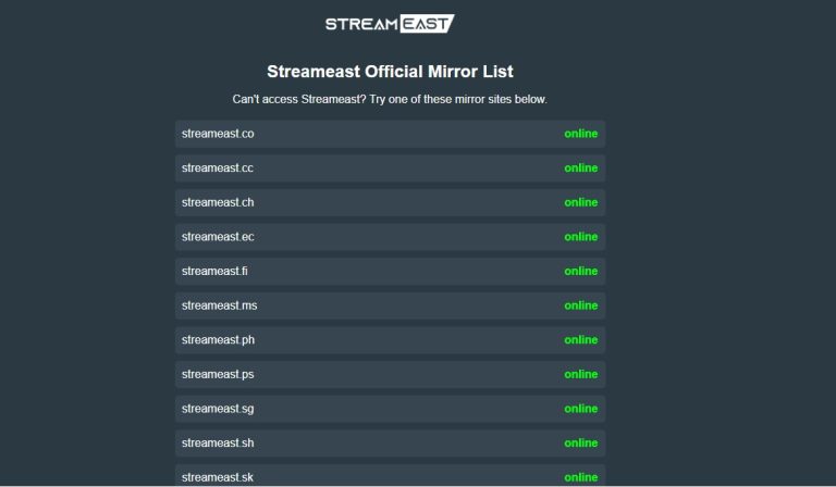StreamEast Bounces Back After Domain Seizure, Launches 20 Mirror Sites ...