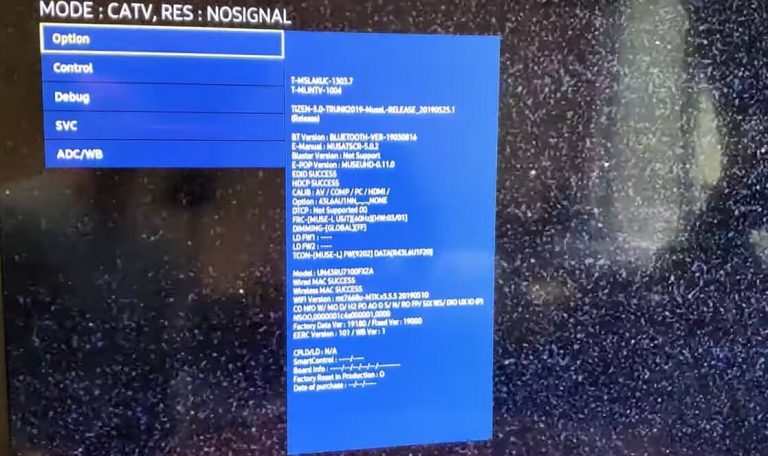 How to access the Samsung Smart TV service menu - StreamDiag