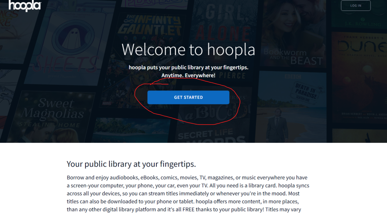 How to sign in to Hoopla without a library card - StreamDiag