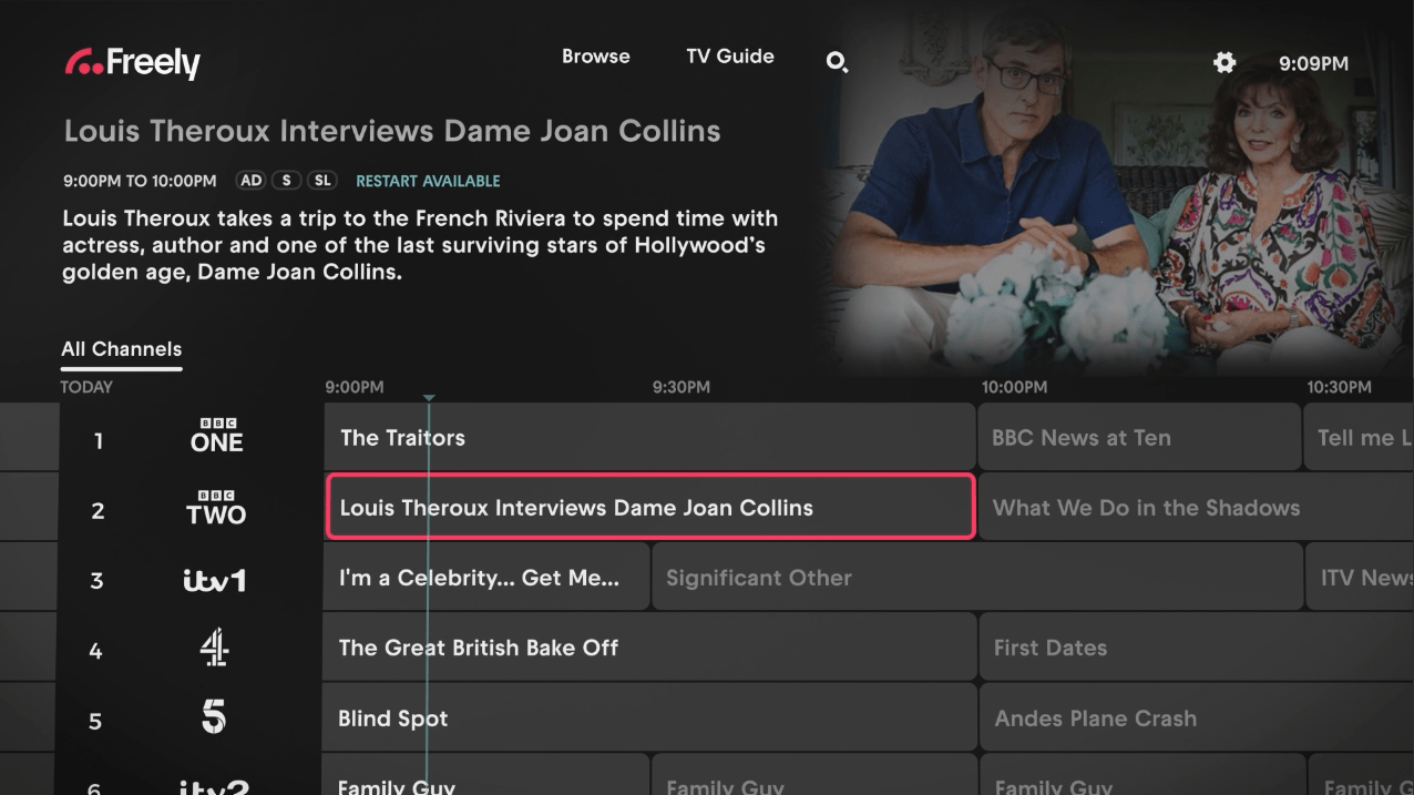 List of all channels on Freely TV - StreamDiag